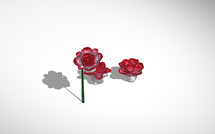 3D design Rose flower - Tinkercad