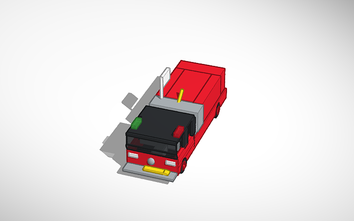 3D design chicago fire truck - Tinkercad