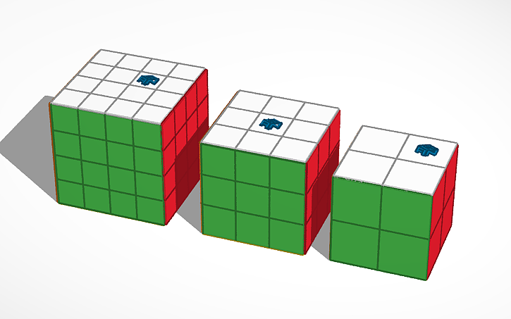 3D design 3x3 rubik's cube | Tinkercad