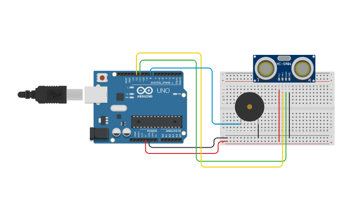 Circuit design Collision Warning System_22 - Tinkercad