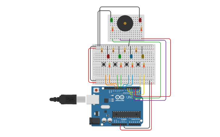 Circuit design саймон говорит - Tinkercad