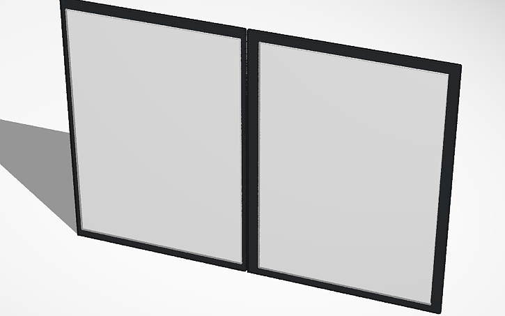3D design Working sliding glass door - Tinkercad