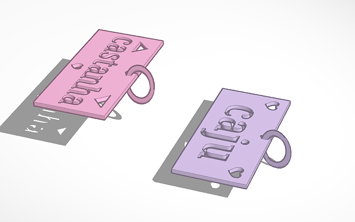 3D design Name tags - Tinkercad