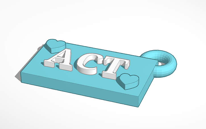 3D design Grace Keychain | Tinkercad