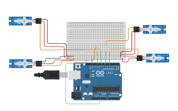 Circuit design Gripper Bot Final v1 - Tinkercad