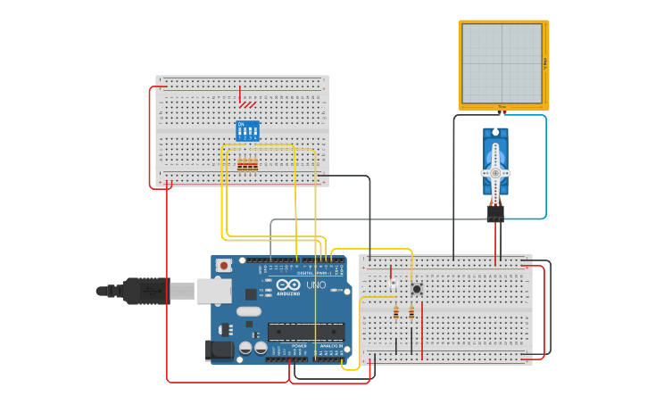 Circuit design Rain Sensor - Embedded C - Tinkercad