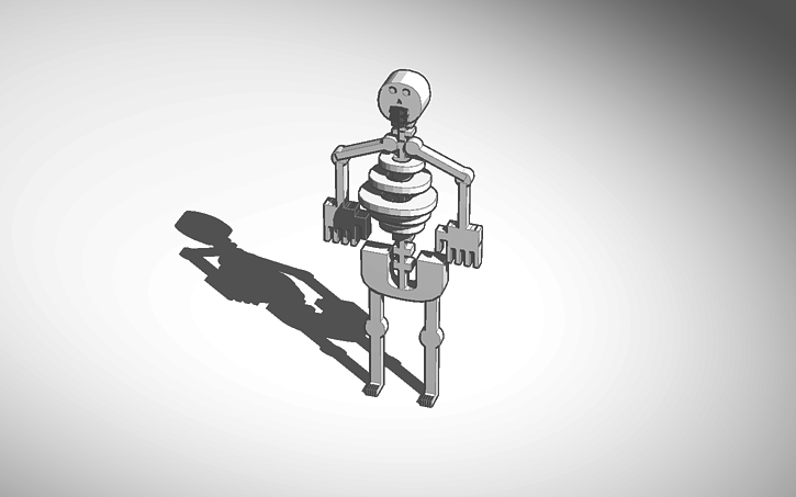 3D design Skeleton (made out of letters) - Tinkercad