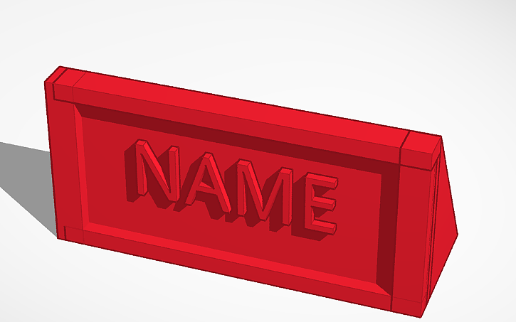 3D design Copy of Name Box - Tinkercad