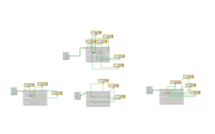 Circuit Design Mengukur Arus Dan Tegangan Pada Rangkaian Tinkercad