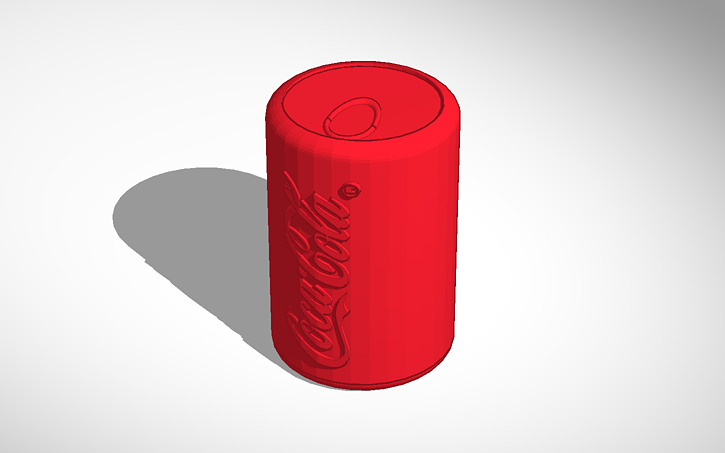 3D design Coca-Cola can - Tinkercad