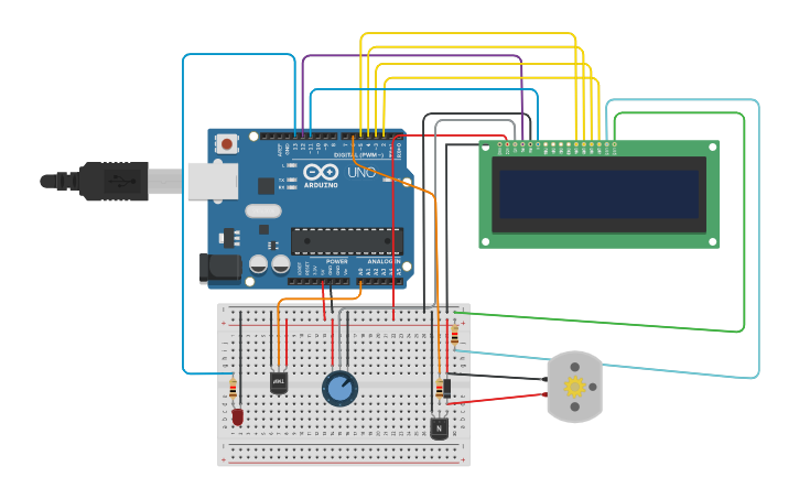 Circuit design TEMPERATURE CONTROLLER | Tinkercad
