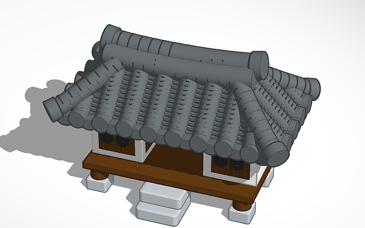 3D design 한옥_출력조립난이도 높음(Hanok, Korea Traditional House)_hard - Tinkercad