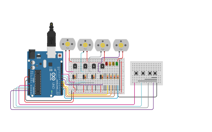 Circuit design Vending machine - Tinkercad