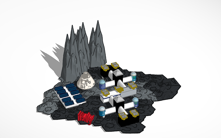 3D design Gingerbeard Moon base - Tinkercad