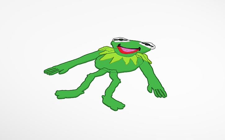 3D design Scribble kermit the frog for contest - Tinkercad