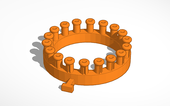 3D design Knitting Loom - Tinkercad