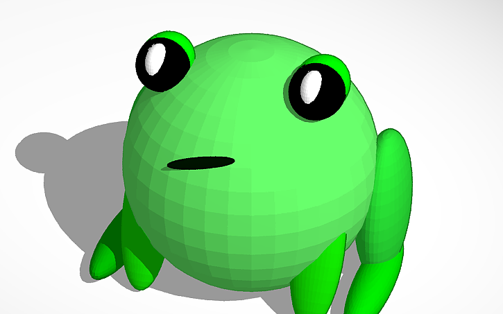 3D design Cute Frog - Tinkercad