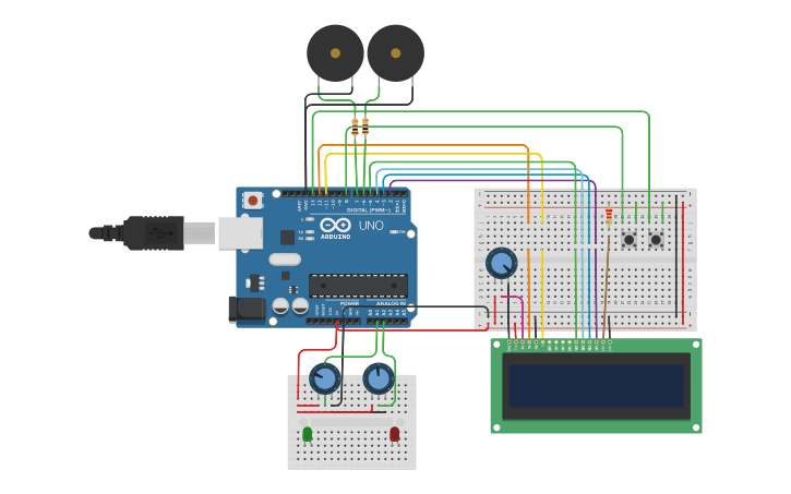 Circuit design CIRCUITO AMPLIFICADOR DE SONIDO - Tinkercad