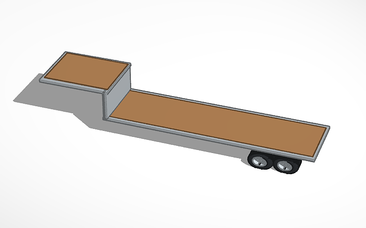 3D design big rig trailer - Tinkercad