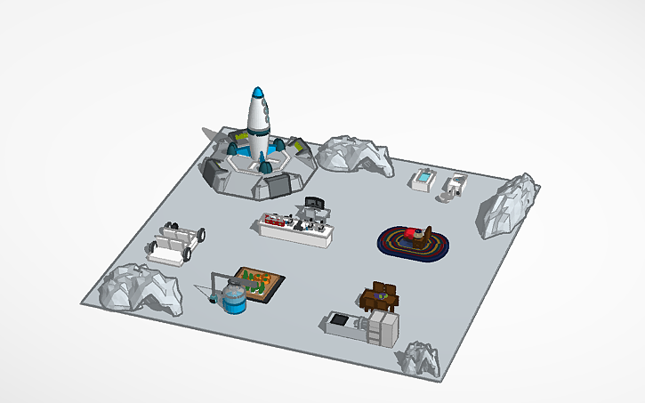 3D design Asentamiento lunar_Paula B. - Tinkercad
