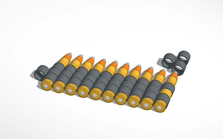 3D design 308 Bullet Belt | Tinkercad