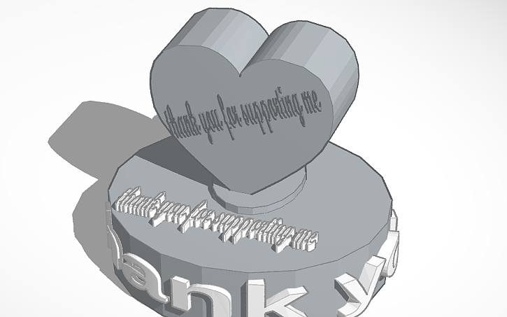 3D design Thank you - Tinkercad