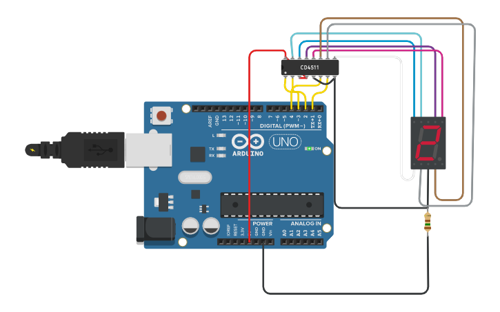 Circuit design BCD-ARDUIN | Tinkercad