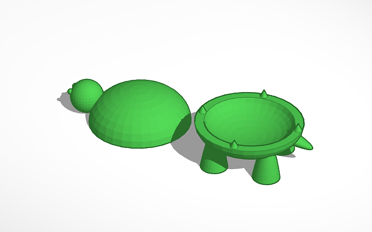 3D design Turtle container - Tinkercad