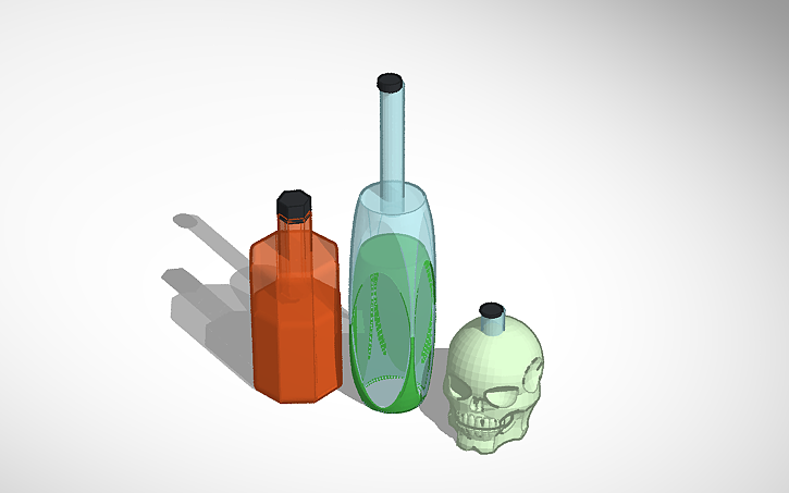 3D design cool bottles - Tinkercad