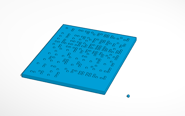 3D design alphabet braille - Tinkercad