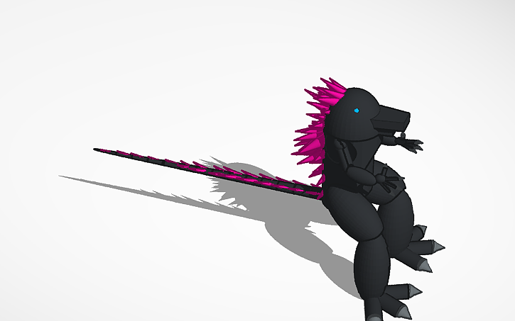 3D design Godzilla (Sim Lab) - Tinkercad