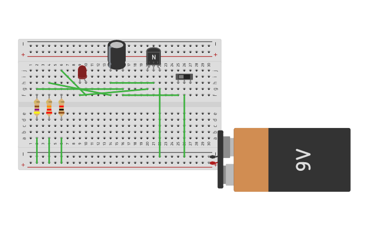 Circuit design complex circuit - Tinkercad