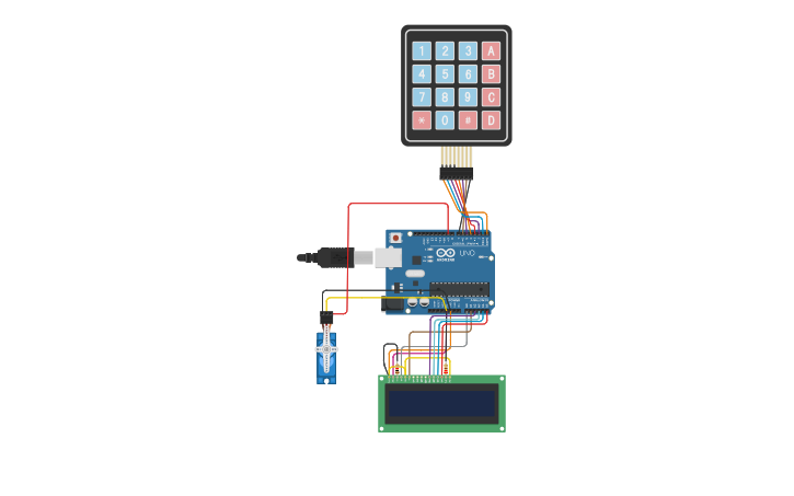Circuit Design Password Based Door Lock System Tinkercad