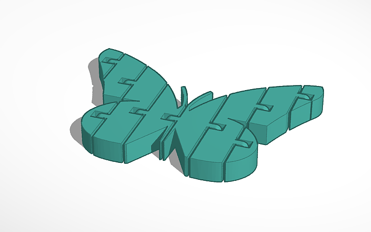 3D design Articulated Butterfly - Tinkercad