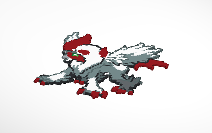 3D design Shiny Mega Absol {Made for Blade Doge} Pixel Art 2D | Tinkercad