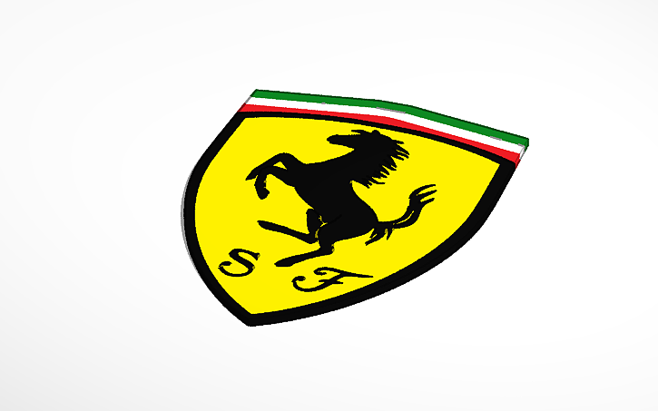 3D design Scuderia Ferrari Logo HEX - Tinkercad