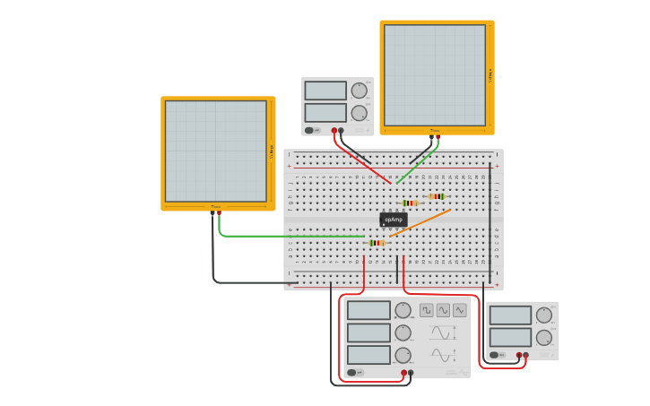 Circuit design LAB2_93549_Inverting_op-amp | Tinkercad