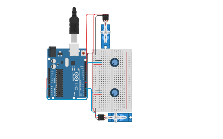 Circuit design JOYSTICK - Tinkercad