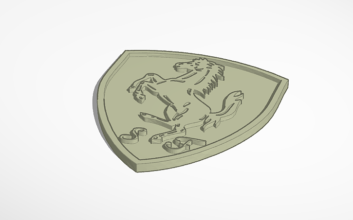 3D design LOGO FERRARI - Tinkercad