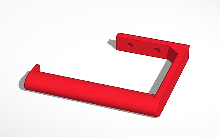 3D design toilet paper holder - Tinkercad