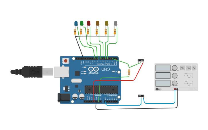 Circuit Design Running Lights Tinkercad