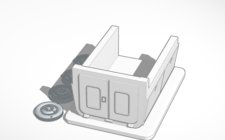 3D design Ho Scale Hardtop CP Hi Rail (fits River Poin Station Ford ...