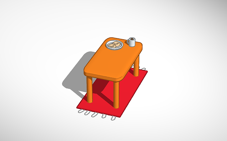 3d Design Table Chairs Tinkercad