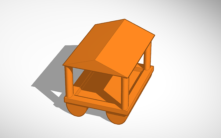 3D design Pontoon Boat - Tinkercad