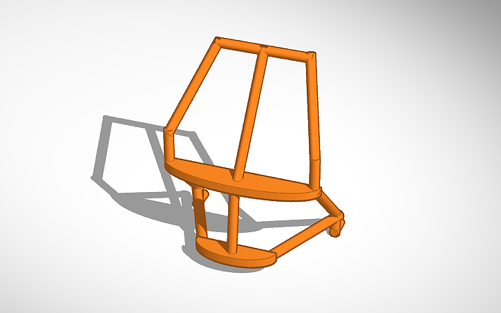 3D design crawler tube chassis upright | Tinkercad