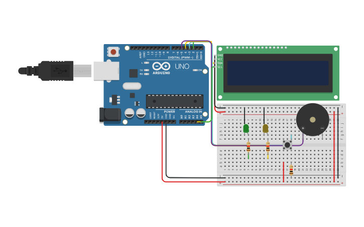 Circuit design LCD I2C Display - Tinkercad