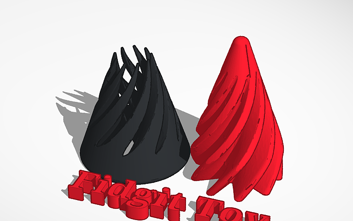 3D design Spiral Cone fidget (Product RED) - Tinkercad