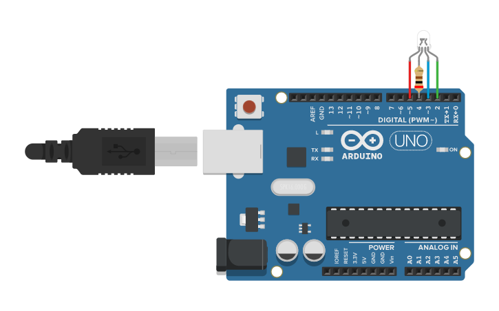 Circuit design Microprocessor - Tinkercad