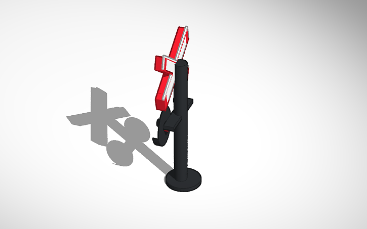 3D design Candian railroad crossing - Tinkercad