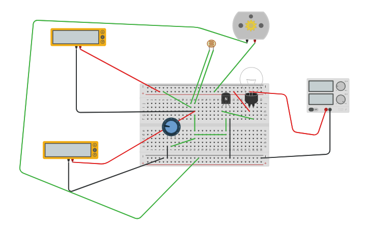 Circuit design Transistor - Tinkercad